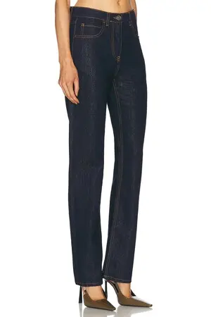 Etro Straight Leg Jeans In Denim-dark