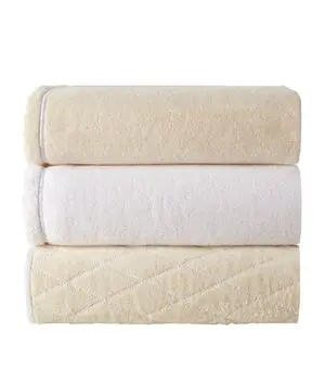 YVES DELORME COUTURE Duetto Ivoire Bath Towel - Ivoire/blanc