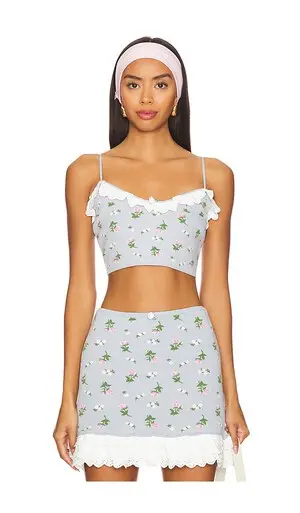 For Love & Lemons Amalia Knit Crop Top