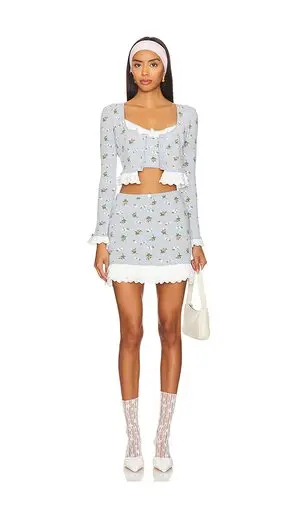 For Love & Lemons Amalia Knit Crop Top
