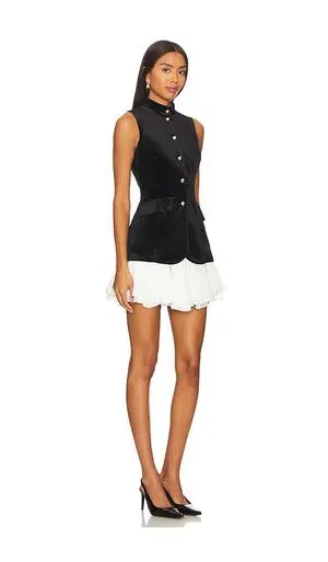 Amanda Uprichard Justine Velvet Bodice Dress