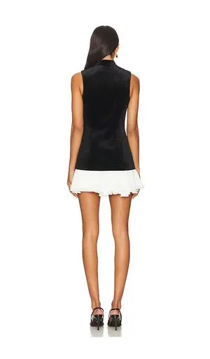 Amanda Uprichard Justine Velvet Bodice Dress