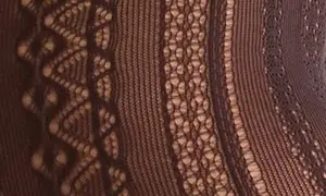 Nordstrom Vertical Pattern Mesh Tights - Chocolate