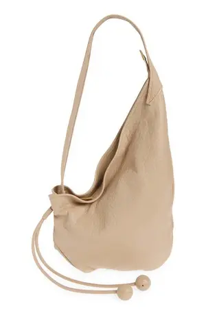 Marni Small Sling Leather Hobo Bag - Dune