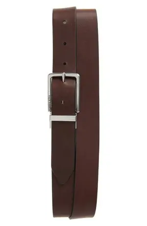 Rag & Bone Carter Reversible Leather Belt - Coffee Navy