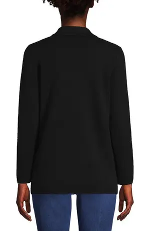 LANDS' END Fine Gauge Cotton Knit Blazer