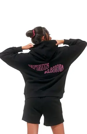 REBODY Infinite Passions Hoodie - Metropolis Black/fuschia