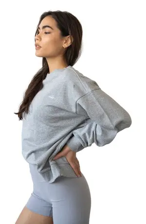 REBODY Lifestyle Sweatshirt - Heather Grey/white