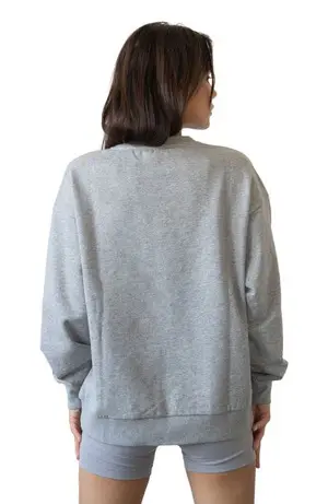 REBODY Lifestyle Sweatshirt - Heather Grey/white