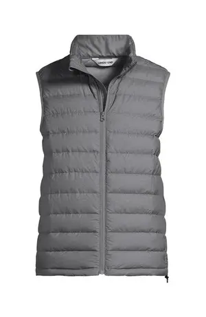 LANDS' END Wanderweight Ultralight Packable Down Vest - Mica Heather