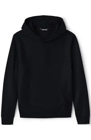 LANDS' END Adult Hooded Pullover Sweatshirt - Black