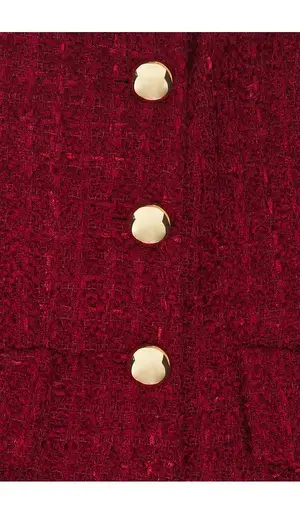 Amanda Uprichard Textured Tweed Romper - Wine