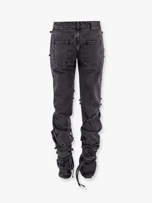Alexander McQueen Denim Trouser With Knot Detailing