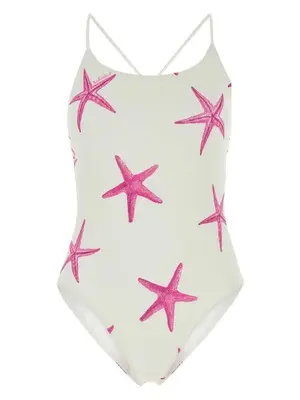 Valentino Garavani Lycra Starfish One-piece Swimsuit - White