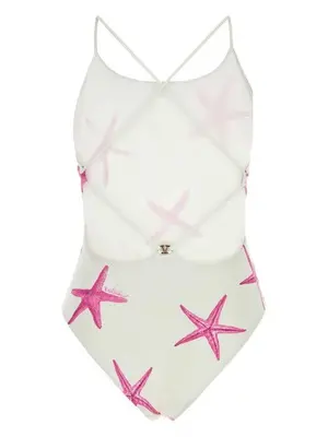 Valentino Garavani Lycra Starfish Print One-piece Swimsuit