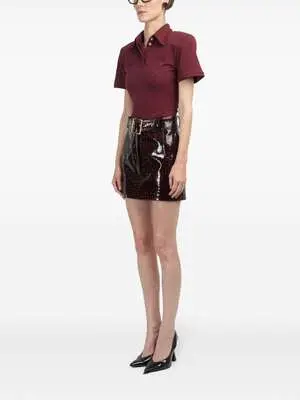 ROWEN ROSE Embossed Mini Skirt