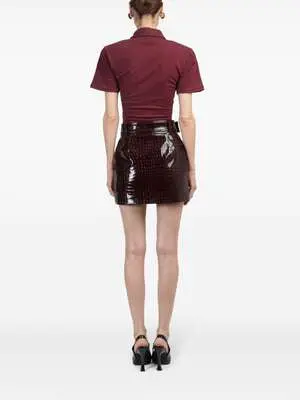 ROWEN ROSE Embossed Mini Skirt