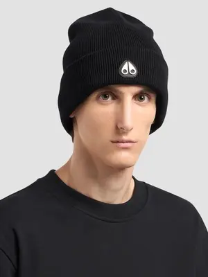 Moose Knuckles Parnis Wool Beanie - Black