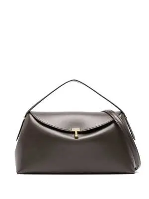 TOTEME T-lock Leather Top Handle Bag - Brown