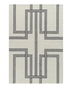 LIVABLISS Rossi 532300 Area Rug, 5' X 7'6 - Cream/black