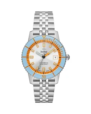 ZODIAC Compression Diver Automatic 40mm Stainless Steel Watch - Silver