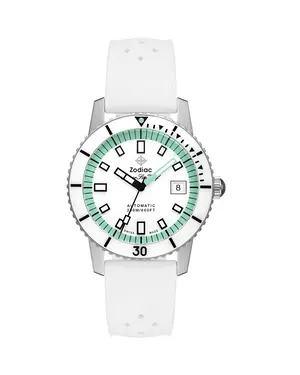 ZODIAC Compression Diver Automatic Watch, 40mm - White
