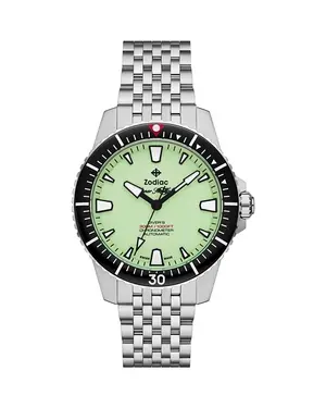 ZODIAC Pro-diver Automatic Watch, 42mm - Green/silver