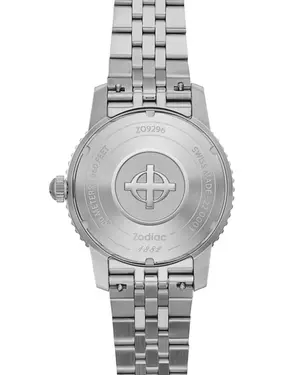 ZODIAC Compression Diver Automatic 40mm Stainless Steel Watch - Black/silver