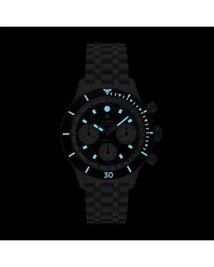 ZODIAC Sea-chron Automatic Stainless Steel Chronograph Watch - Black/silver