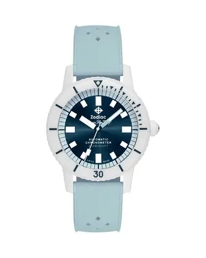 ZODIAC Ceramic Compression Diver Automatic Watch - Blue