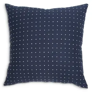 ANCHAL Cross-stitch Throw Pillow - Navy