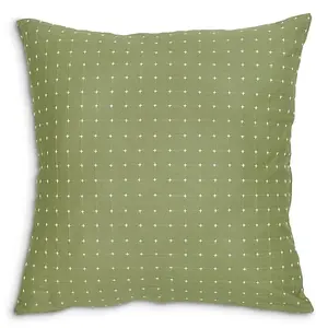 ANCHAL Cross-stitch Throw Pillow - Sage
