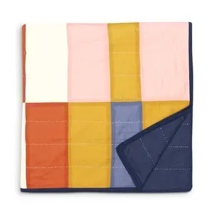 ANCHAL Check Patchwork Reversible Quilt, Queen