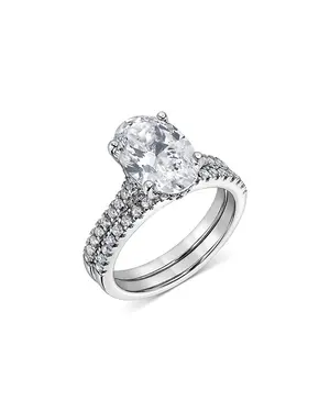 Bloomingdale'S 18k Gold 3.50 Tcw Lab Grown Diamond Bridal Set - White
