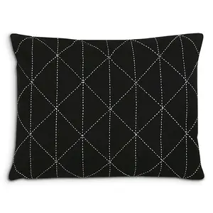 ANCHAL Small Graph Throw Pillow - Charcoal