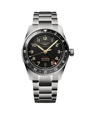 LONGINES Spirit Zulu Time Watch - Black/gray