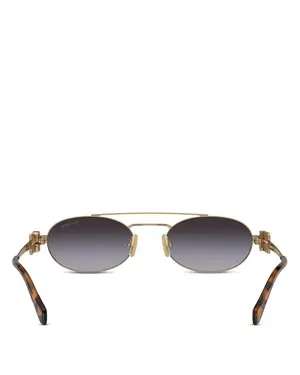 Miu Miu Oval Sunglasses 53mm - Brown/gray Gradient