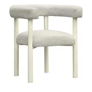TOV FURNITURE Jackie Outdoor Textured Dining Chair - White