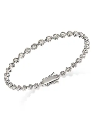 Bloomingdale'S Certified 7.0 Tcw Diamond Tennis Bracelet - White