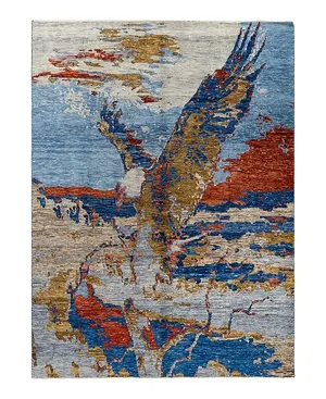 Bloomingdale'S Indo Modern M7111 Area Rug, 9' X 12 - Blue