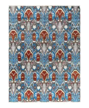 Bloomingdale'S Indo Ikat M6008 Area Rug, 9' X 12 - Rust