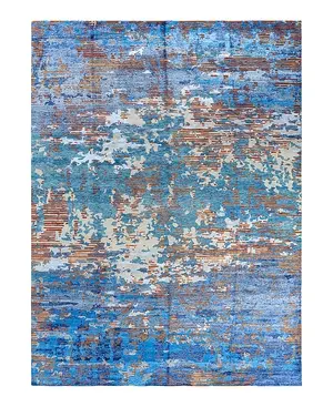 Bloomingdale'S Indo Modern M7174 Area Rug, 9'1 X 12'3 - Navy