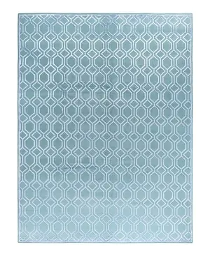 Bloomingdale'S Indo Modern M7612 Area Rug, 9'3 X 12'1 - Blue