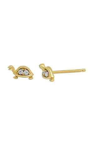 Bony Levy Icon Diamond Turtle Stud Earrings - 18k Yellow Gold