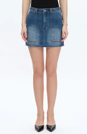 BAYEAS Cutoff Denim Mini Skirt - Softy