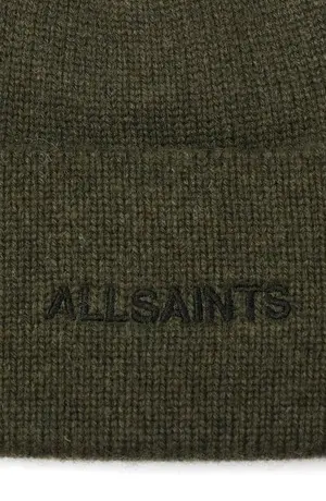 ALLSAINTS Embroidered Logo Beanie - Beetle Green