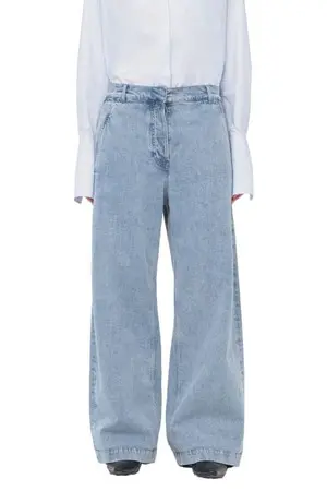 Another Tomorrow Carpenter Denim Pant - Light Blue Wash