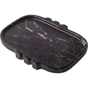 ANDJACOB DECOR Tauro Tray - Black Marble