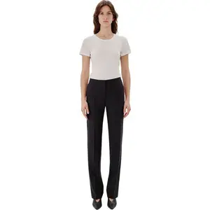 Another Tomorrow Flat Front Pants For Women