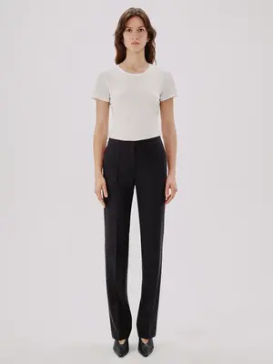 Another Tomorrow Classic Trouser - Black